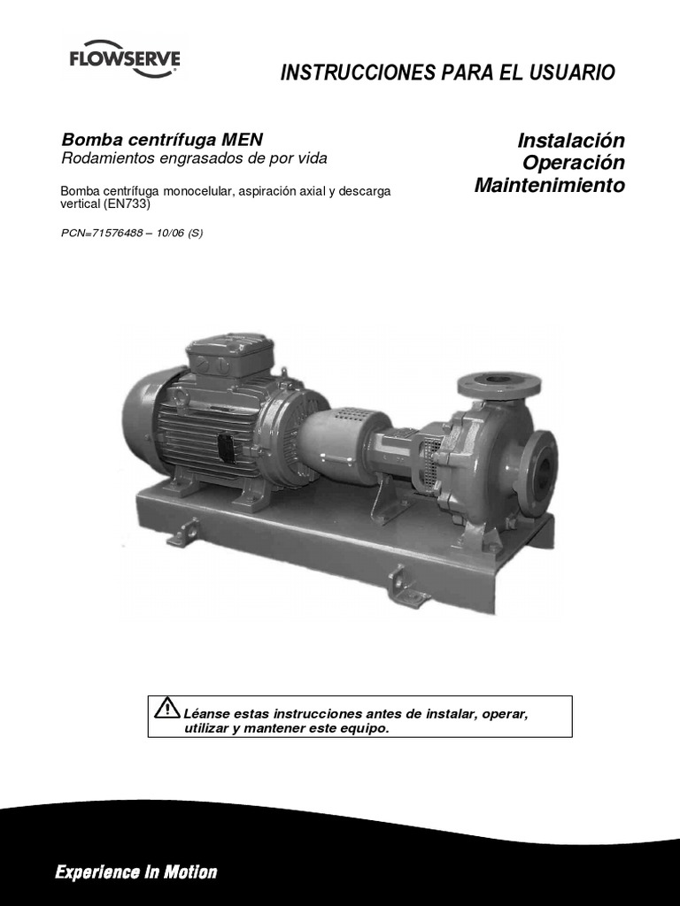 Manual de Instalación, Operación y Mantenimiento | PDF | Calidad (comercial) | Bomba
