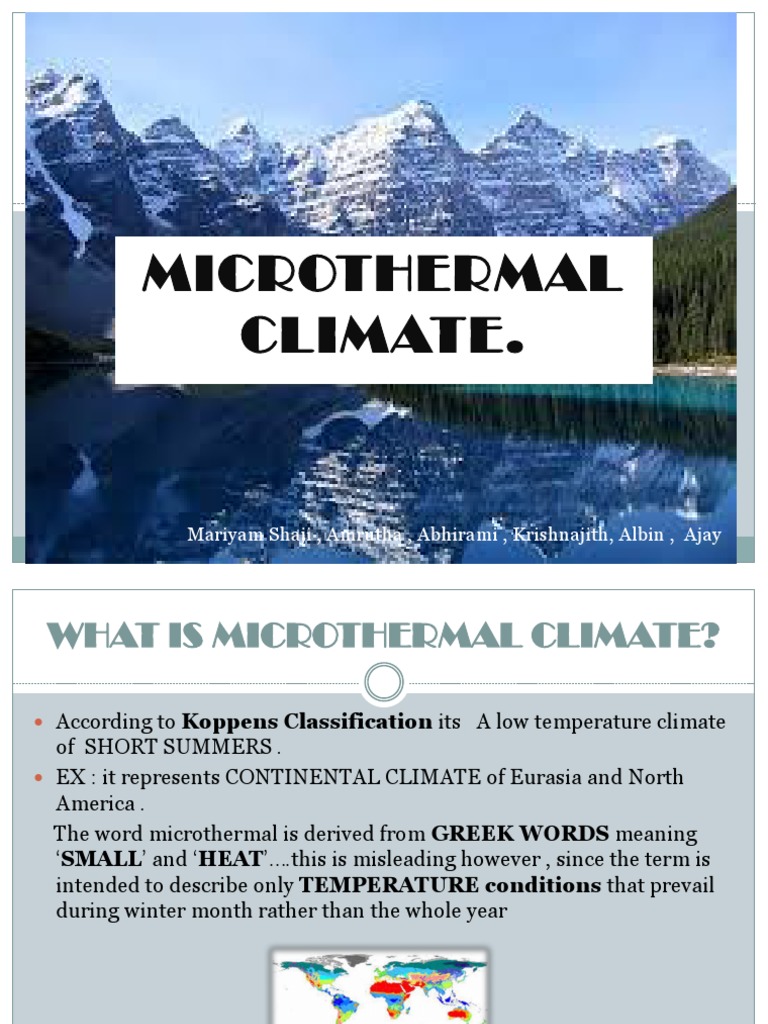 Climatology Microthermal | PDF | Climate | Precipitation