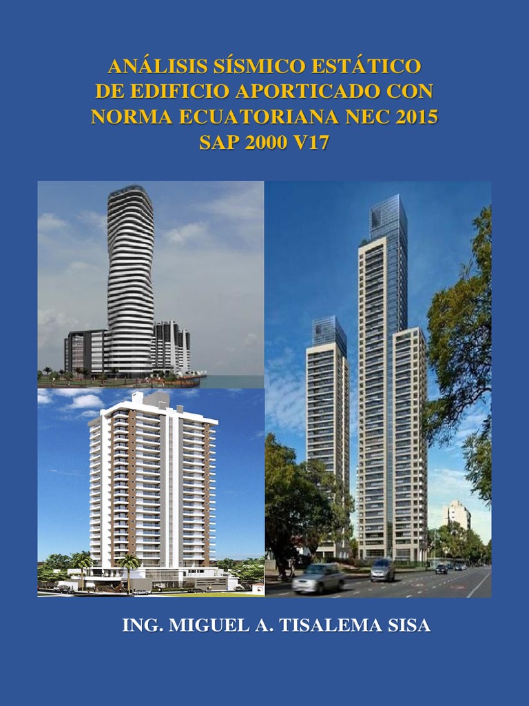 Sap2000 - Libro Analisis Sismico Estatico NEC 2015 | PDF | Rigidez | Mecánica