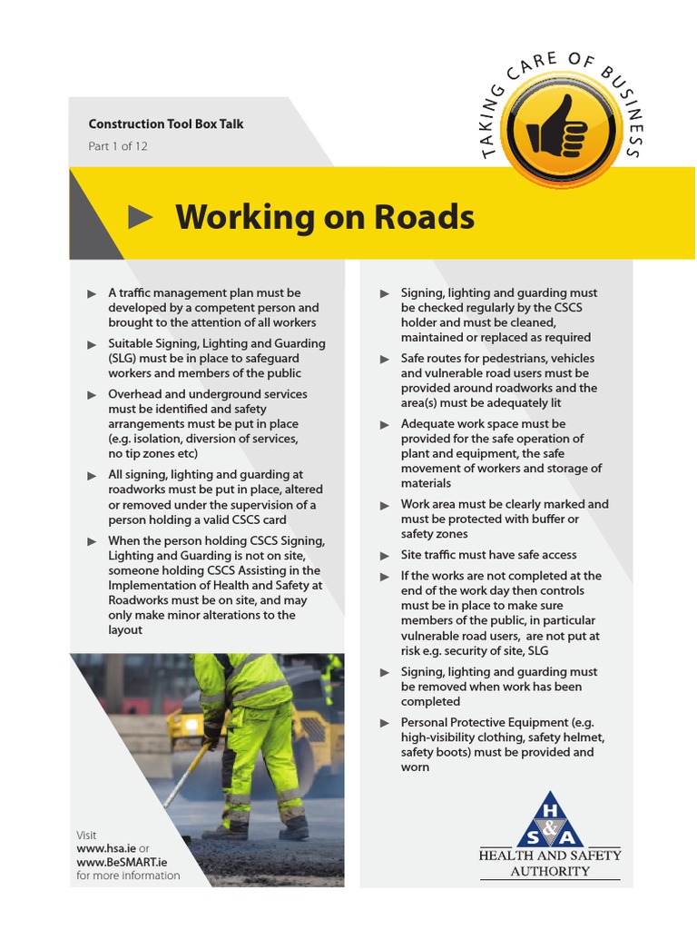 Construction Toolbox Talks Overview | PDF | Personal Protective ...