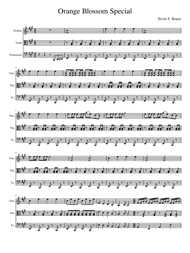 Orange Blossom Special: Ervin T. Rouse | PDF | Folk Songs