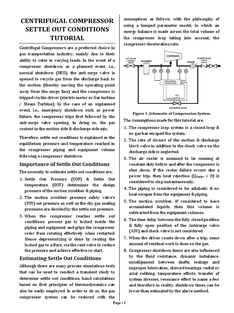 Centrifugal Compressor Settle Out Conditions Tutorial Pdf Gases Heat Capacity