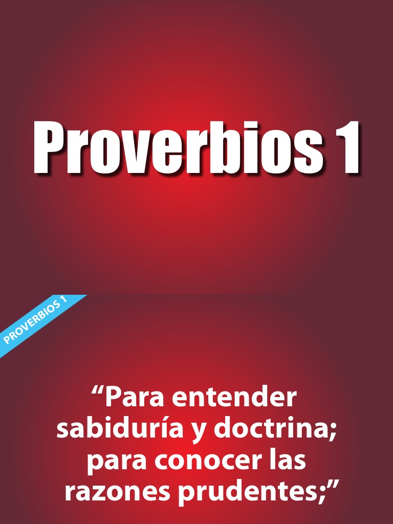 Sabiduría y Consejos en Proverbios 1 | PDF | Libro de proverbios ...