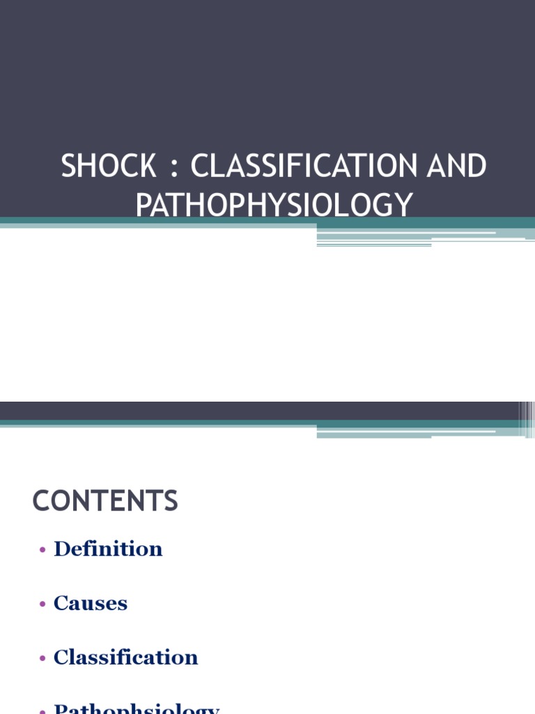 Shock: Classification and Pathophysiology | PDF | Shock (Circulatory ...