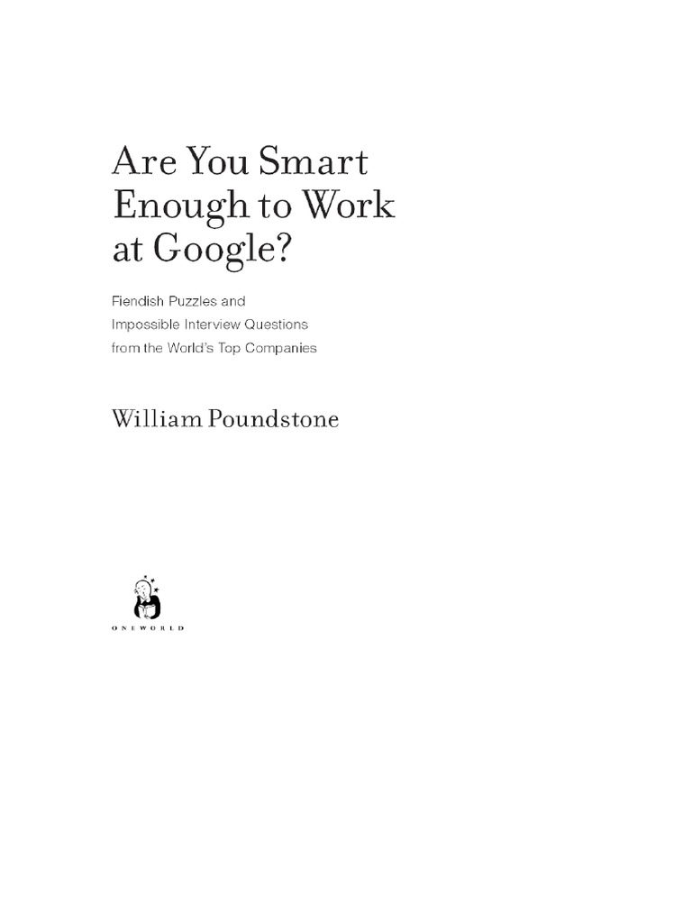 Are You Smart Enough To Work at Google | PDF