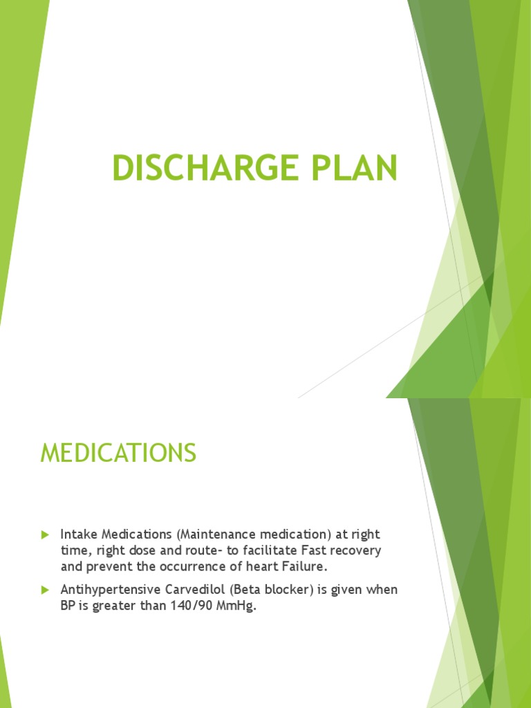 Discharge Plan for a Heart Failure Patient Focusing on Medication ...