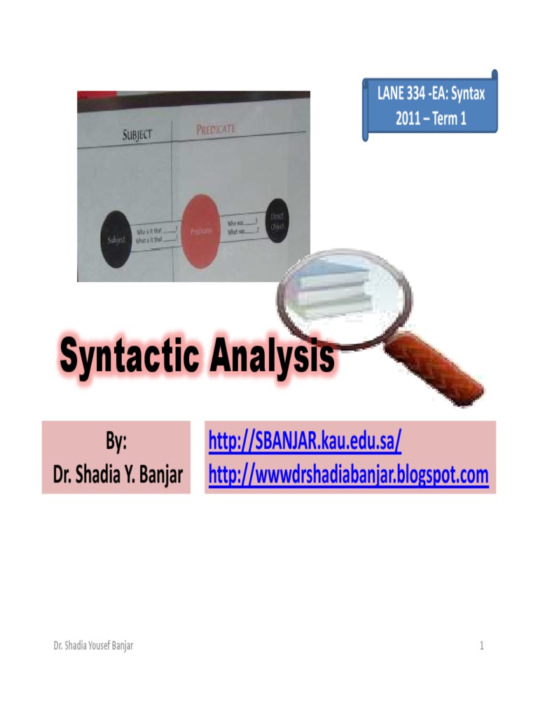 Syntactic Analysis | PDF | Phrase | Syntax