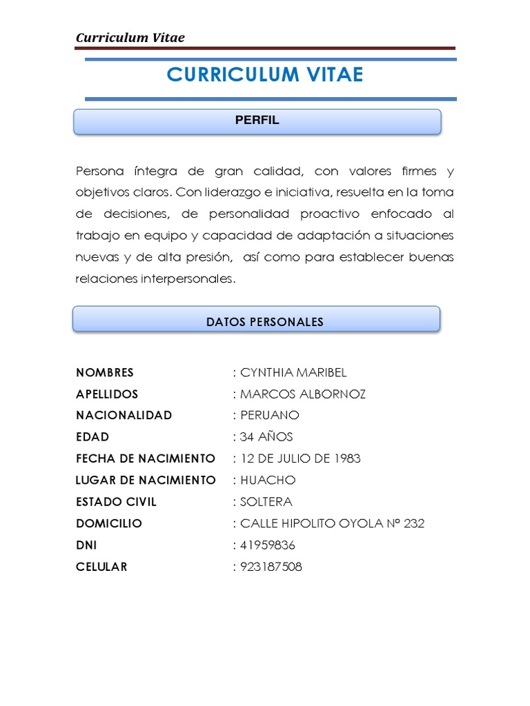 CV Cynthia | PDF