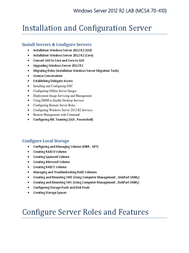 Mcsa 70-410 Lab Note | PDF | Hyper V | Ip Address