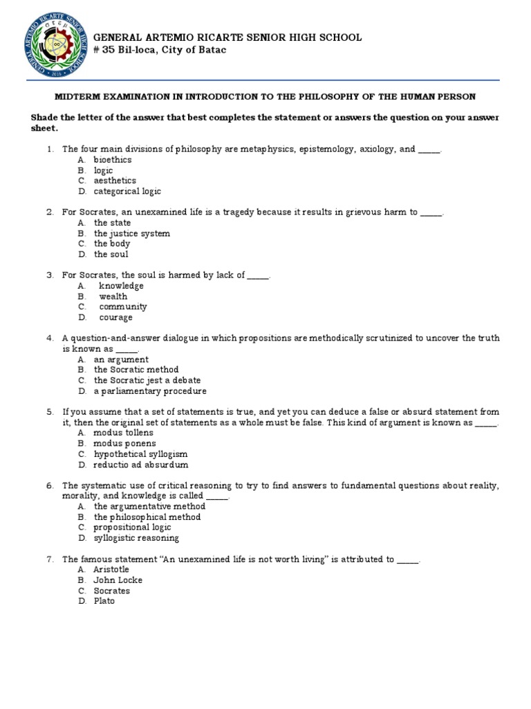 Midterm Ucsp Final | PDF | Epistemology | Id