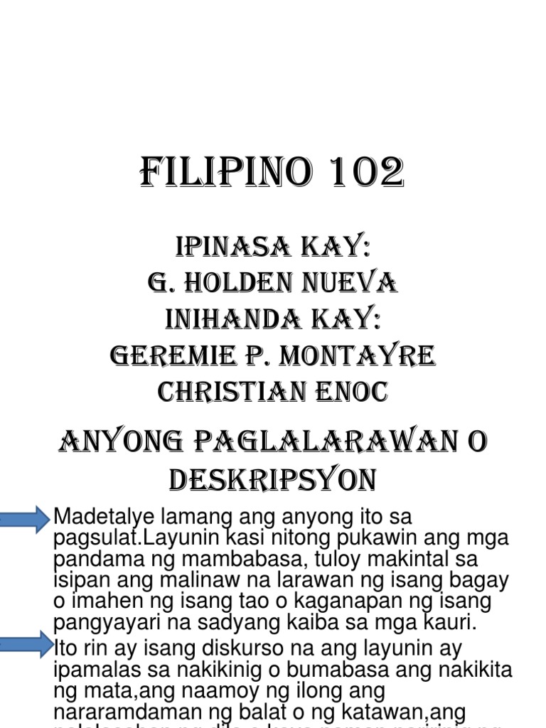 Fil 102 | PDF