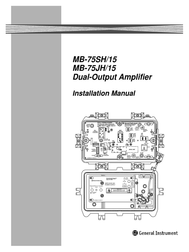 MB75 Installation Manual English | PDF | Equalization (Audio) | Amplifier