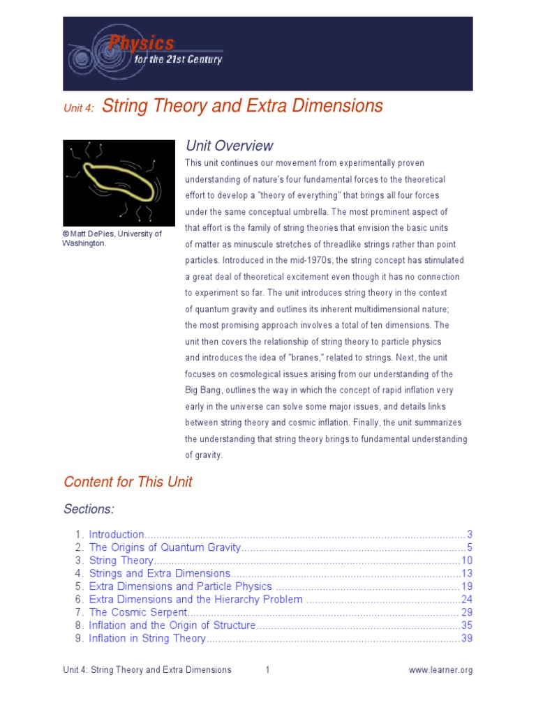 Unit4 PDF | PDF | String Theory | Quantum Gravity