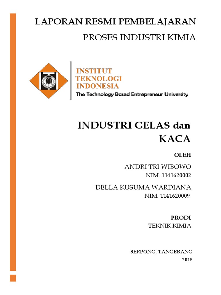 PIK - Industri Gelas Dan Kaca | PDF | Teknologi & Rekayasa