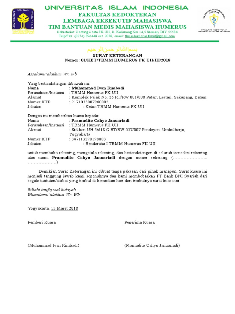 SURAT KETERANGAN Edit | PDF