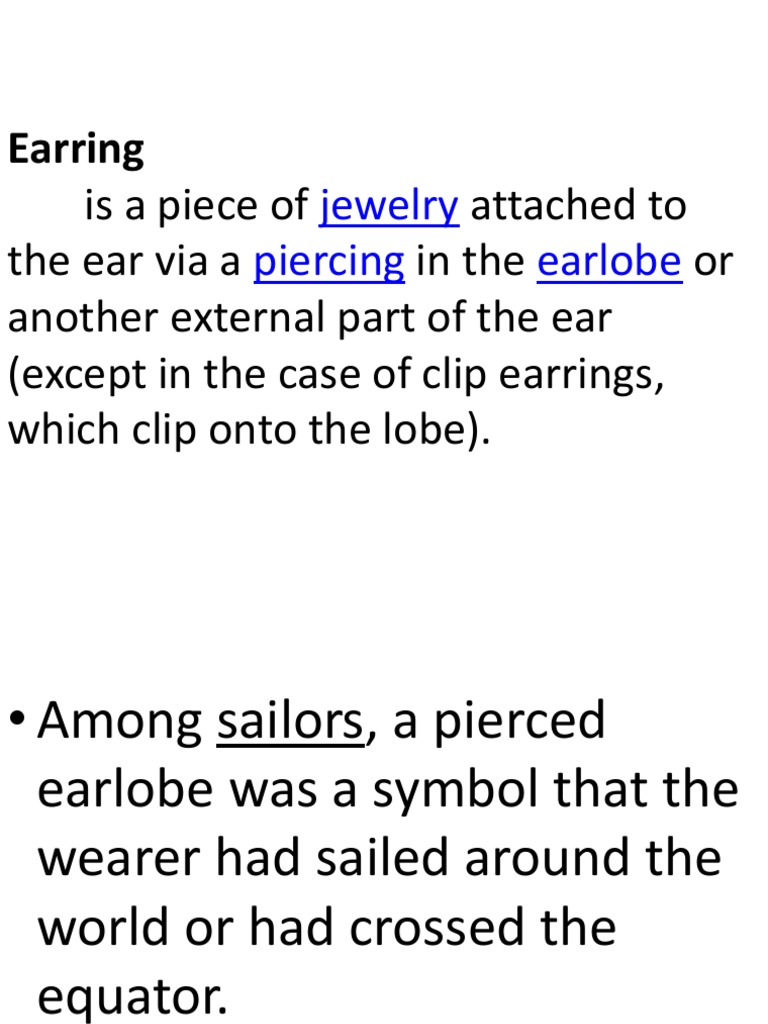 Powerpoint Fashion Earring Types | PDF | Bracelet | Jewellery