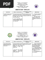 Sample Annotation For Objective 2 of KRA 1 | PDF | Lesson Plan | Literacy