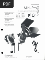 Colortran Zoom-Ellipse Spec Sheet 1995 | PDF | Zoom Lens | Lens (Optics)