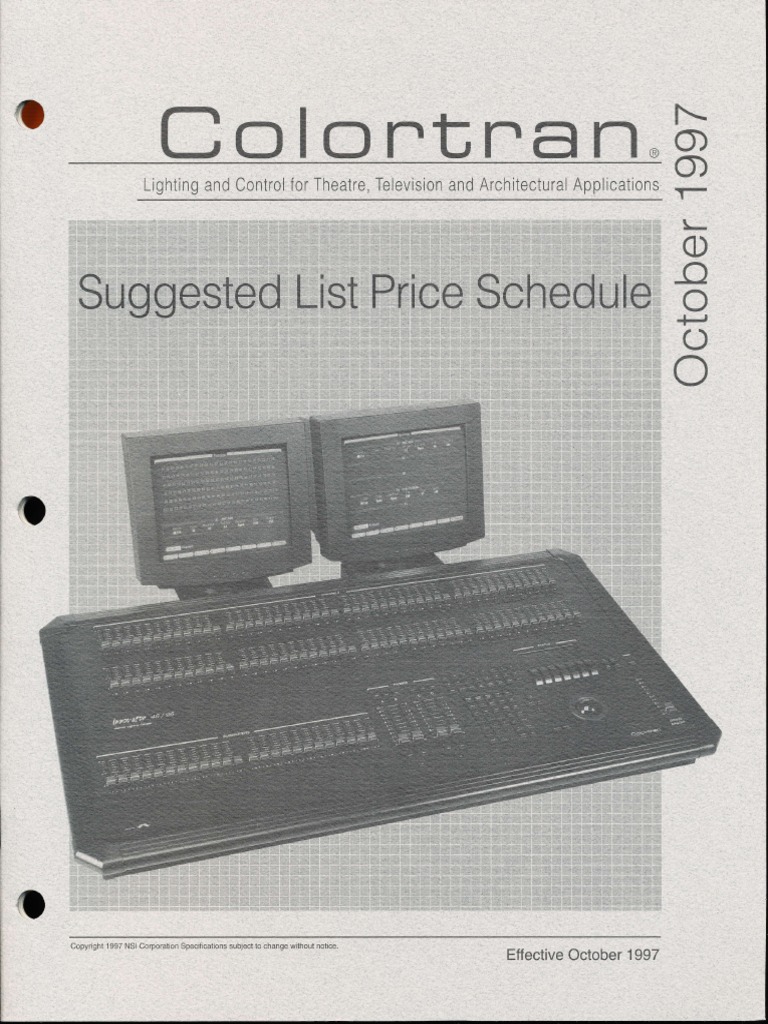 Colortran Price List 1997 | PDF | Damages | Invoice
