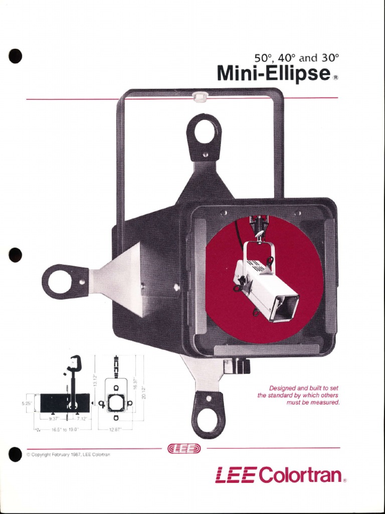 Lee Colortran Mini Ellipse Spec Sheet 1987 | PDF | Lighting | Interior ...