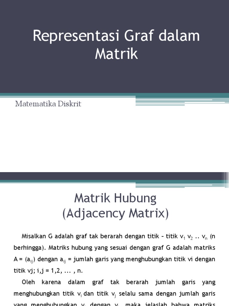 Representasi Graf Berarah Dalam Matrik | PDF