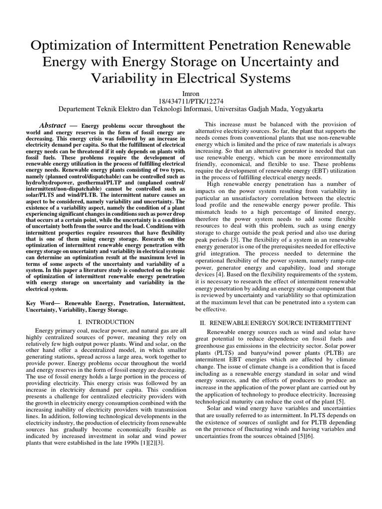Paper Optimization | PDF | Energy Development | Wind Power