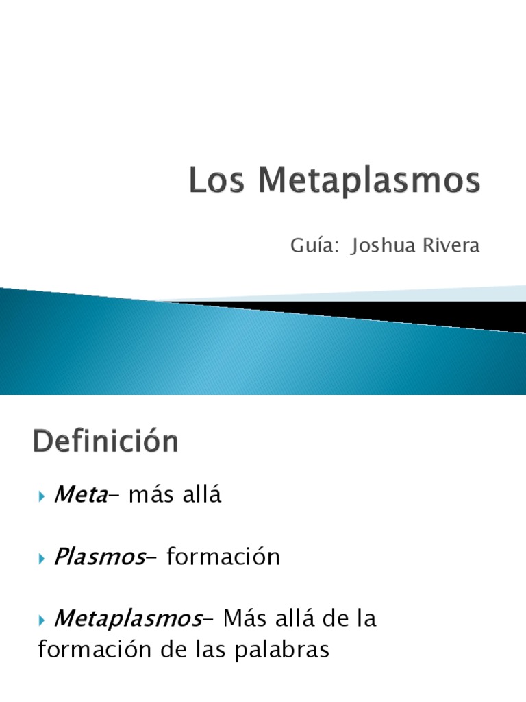 Metaplasmos | PDF | Filología | Artes del lenguaje y disciplina