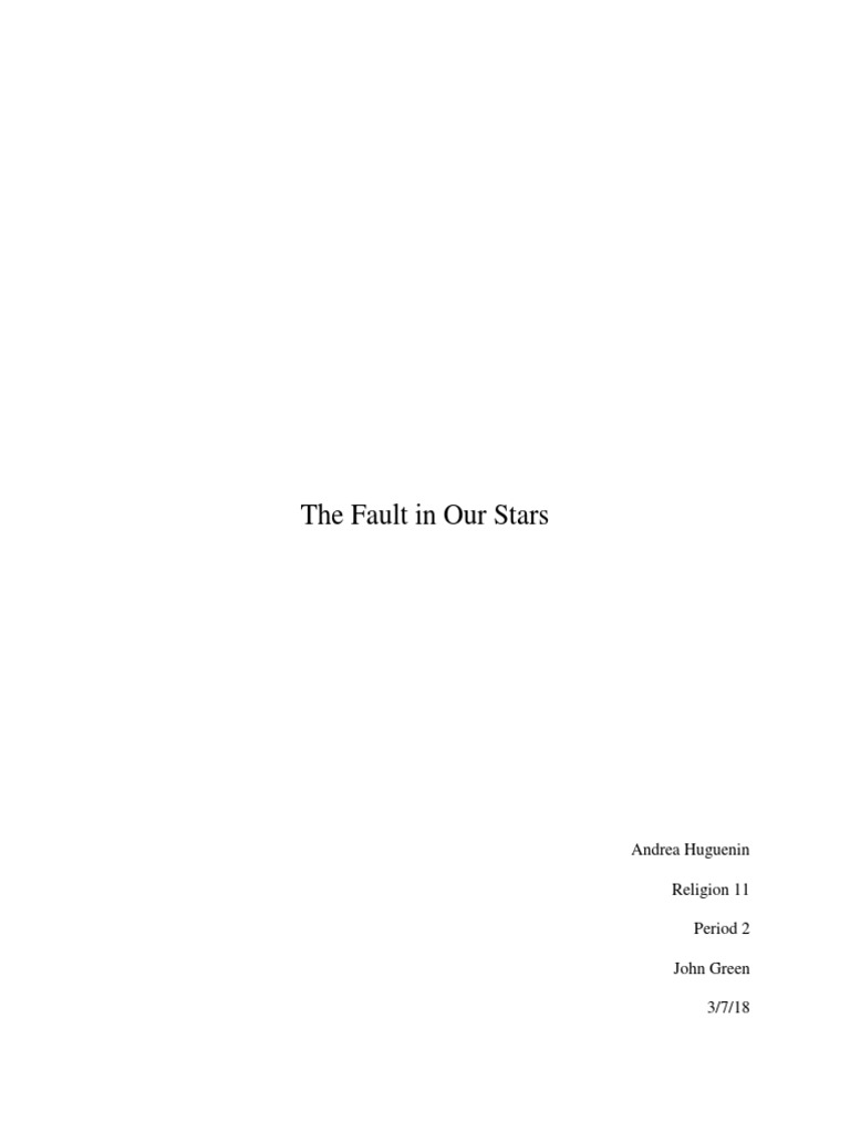 The Fault in Our Stars | PDF