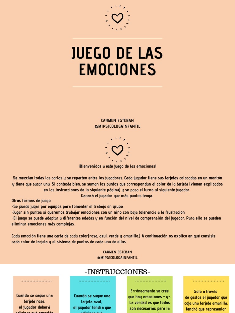 El Juego de Las Emociones PDF | PDF | Ocio | Deportes