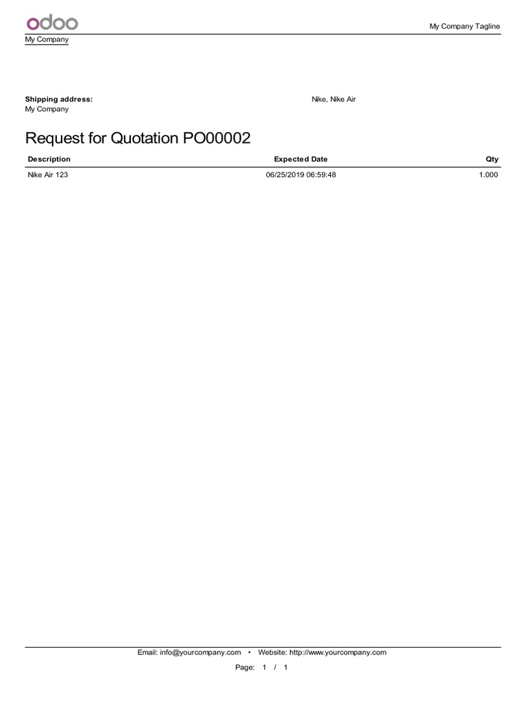 Request For Quotation | PDF