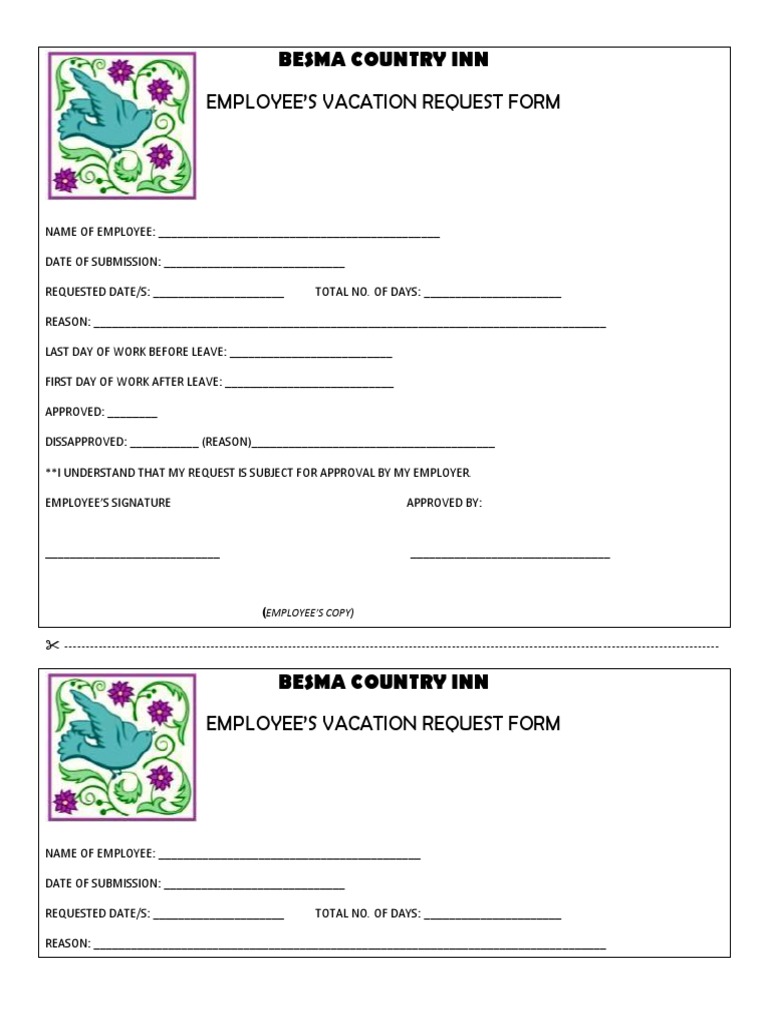 Vacation Request Form | PDF