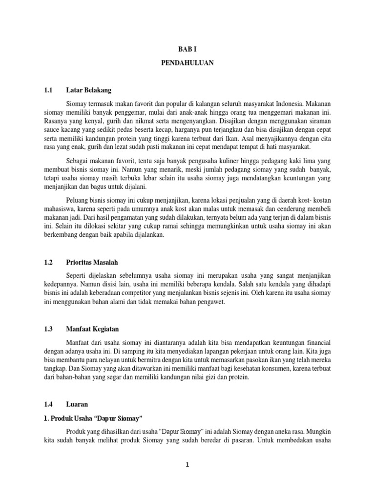 Contoh Proposal Ukm | PDF