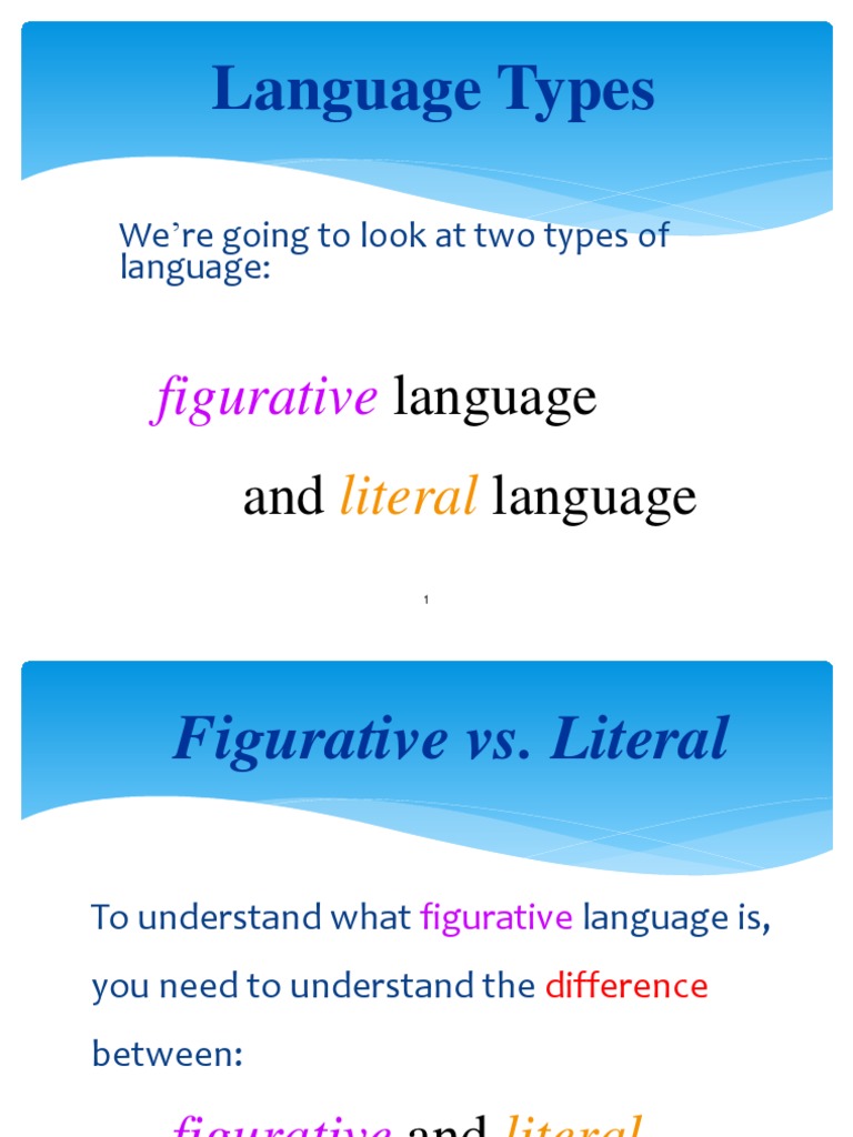 Figurative Vs Literal | PDF