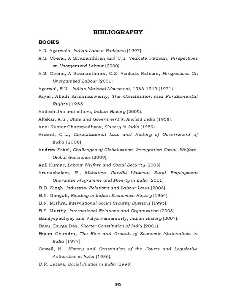 Books: Bibliography | PDF | International Labour Organization | Employment