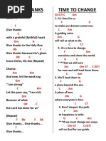 Time to Change: Lyrics and Chords | PDF | Poetry