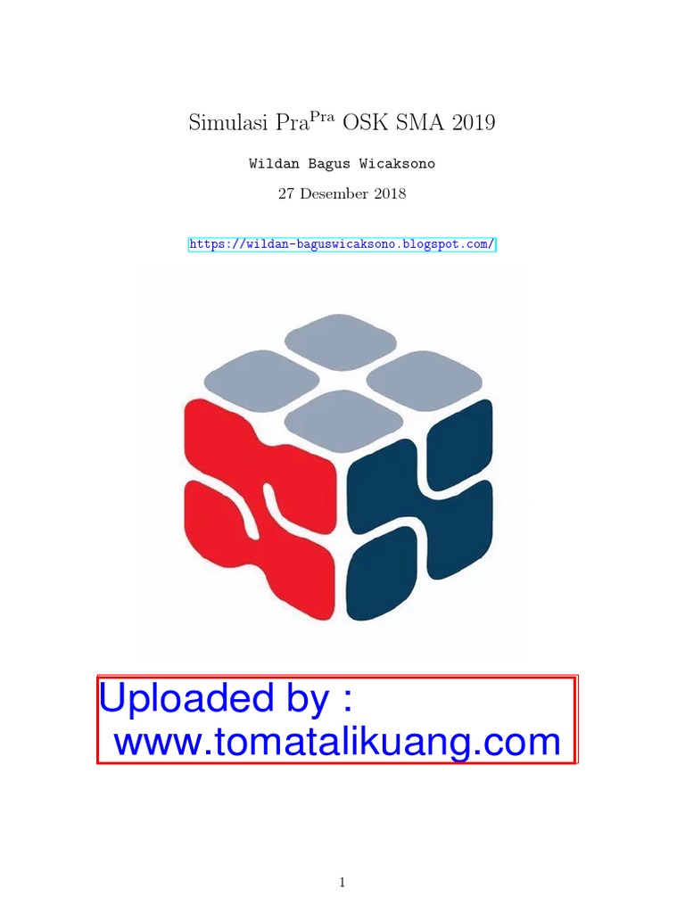 Simulasi OSK Matematika SMA 2019 | PDF