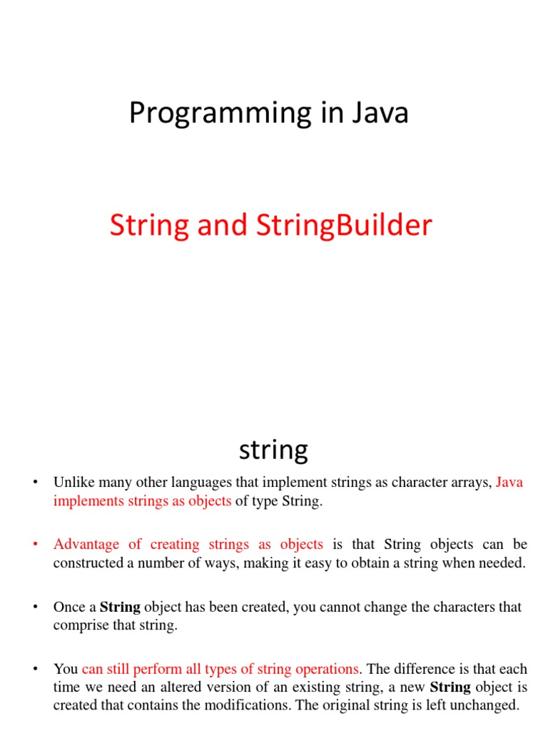 String And Stringbuilder Pdf String Computer Science Constructor Object Oriented 8690