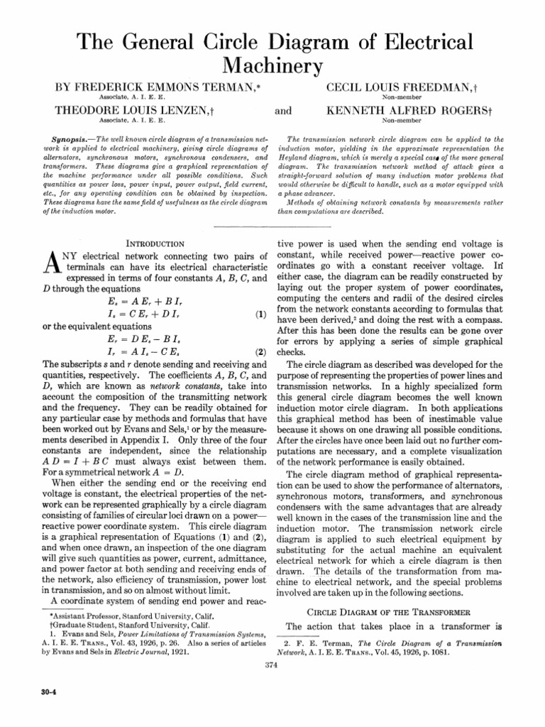 Circle Diagram | PDF | Electric Motor | Transformer