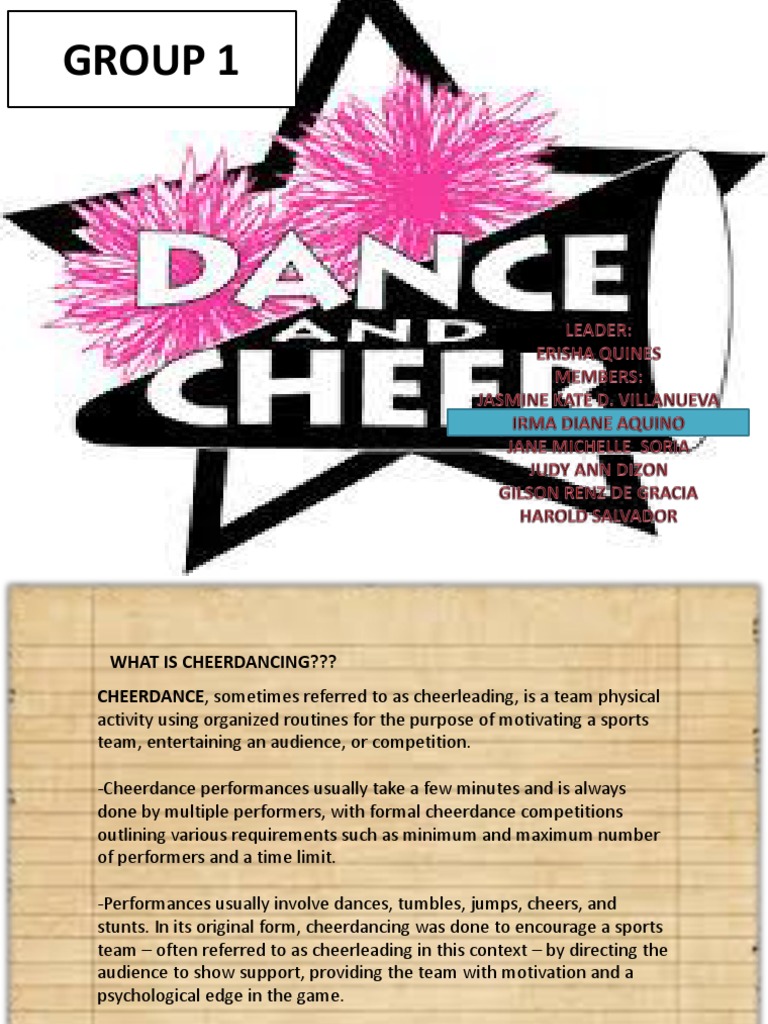 Cheer Dance Powerpoint | PDF | Cheerleading | Entertainment