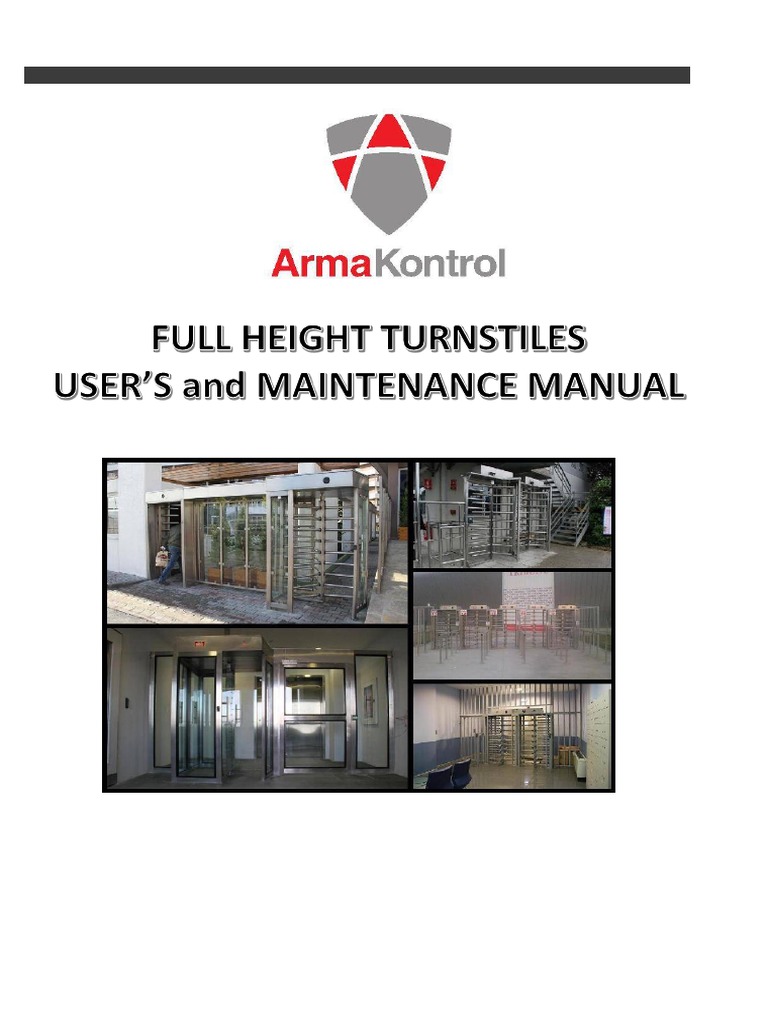 Full Height Turnstile User Manual | PDF | Galvanization | Switch