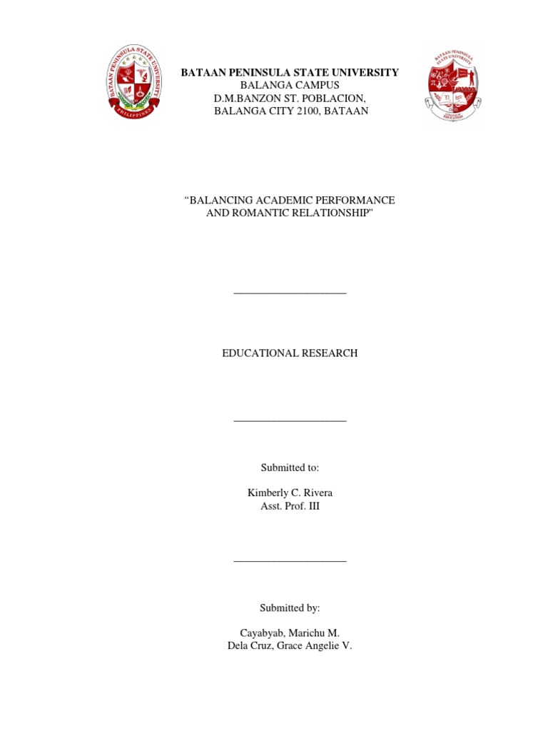 Balancing Academic Performance and Romantic Relationships | PDF ...
