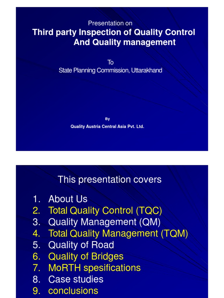 Quality, Quality Control and Quality Management | PDF | Quality ...