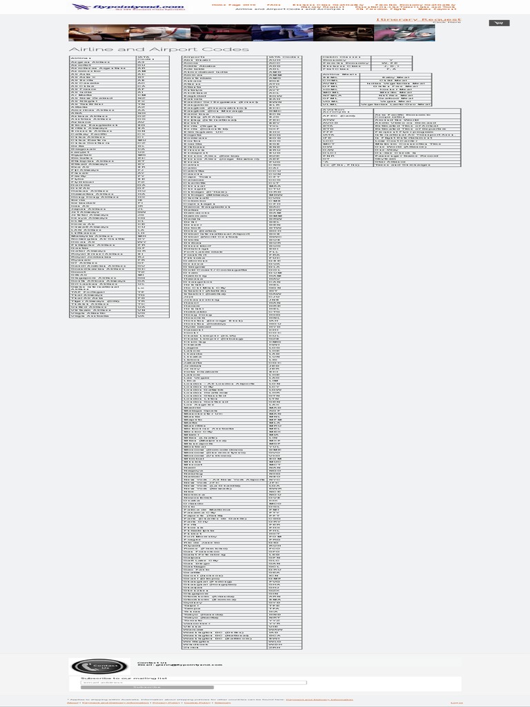 Iata City and Airport Codes | PDF | Airlines | Aviation