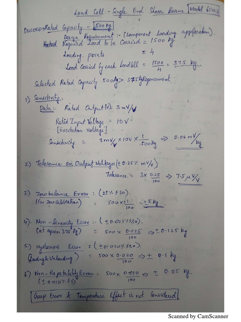 Load Cell Note | PDF