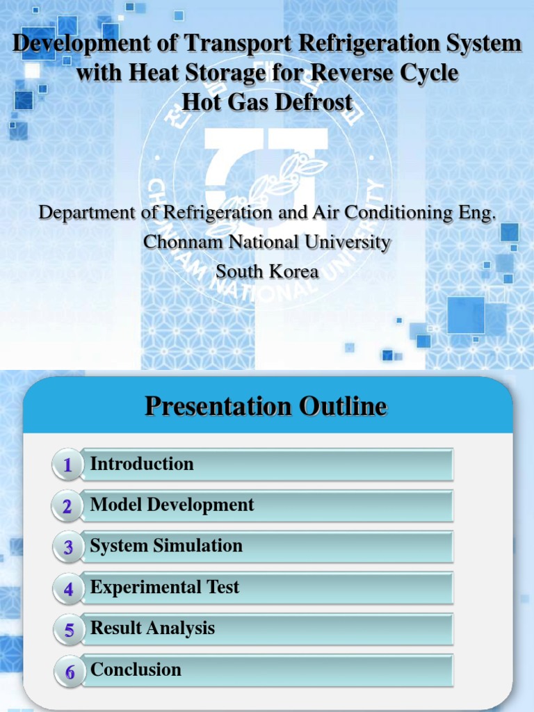 Development of Transport Refrigeration System With Heat Storage For ...