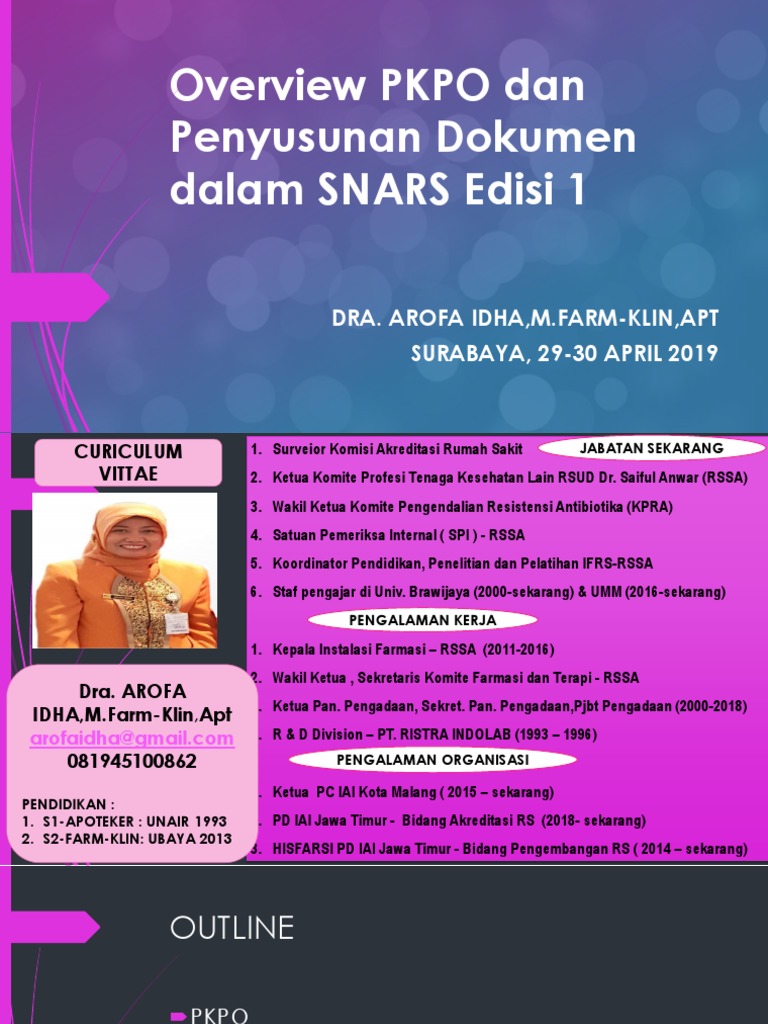 Overview PKPO Dan Penyusunan Dokumen DLM SNARS Ed 1 | PDF