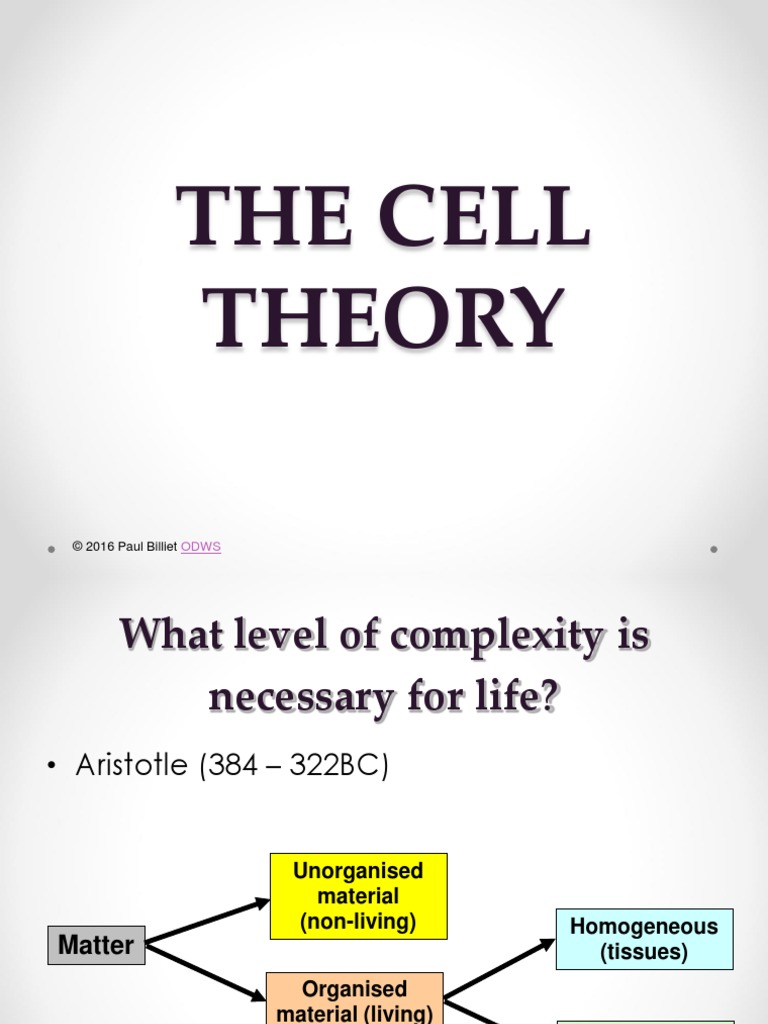 01the Cell Theory-1 | PDF | Cell (Biology) | Tissue (Biology)