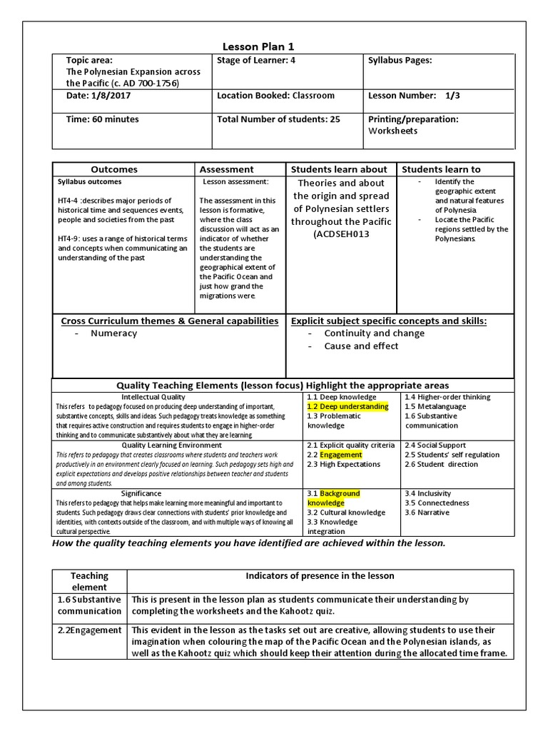 Lesson Plans History | PDF | Pedagogy | Educational Assessment
