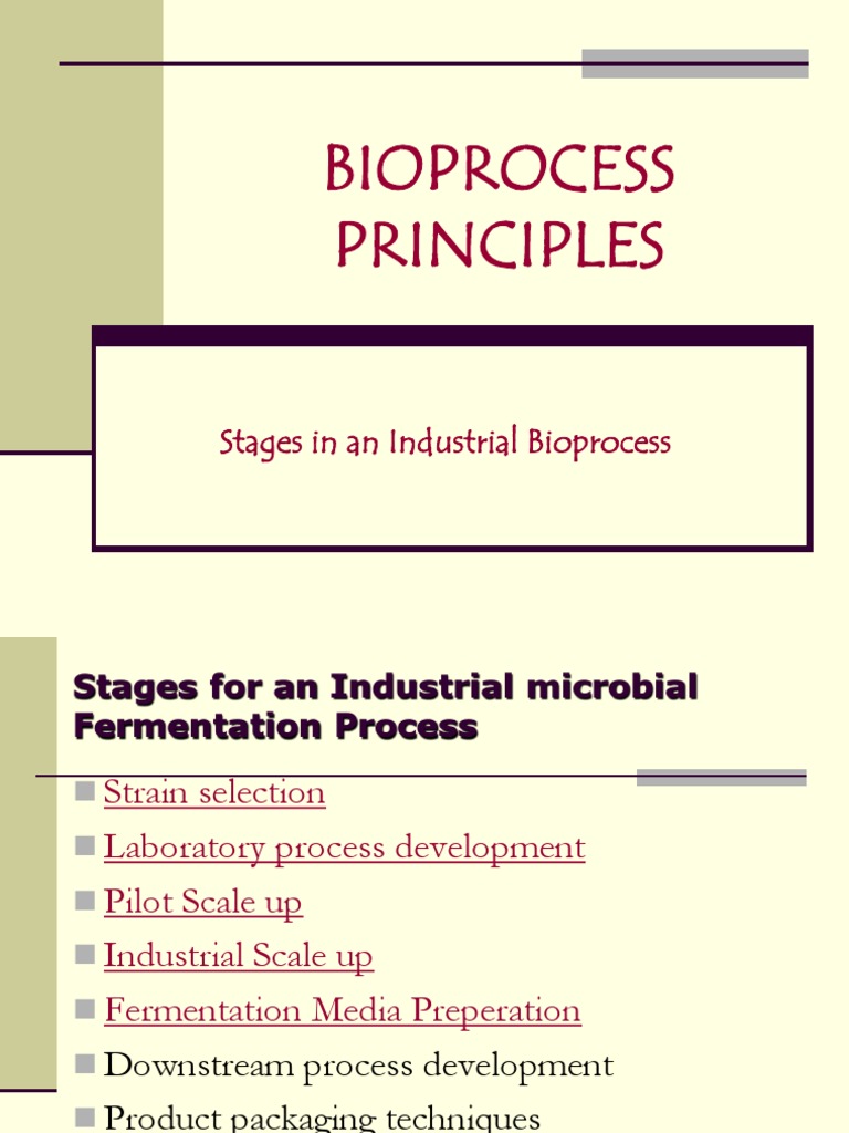 2017 Bioprocess Principles-Module 1 (Part D) | PDF | Strain (Biology ...