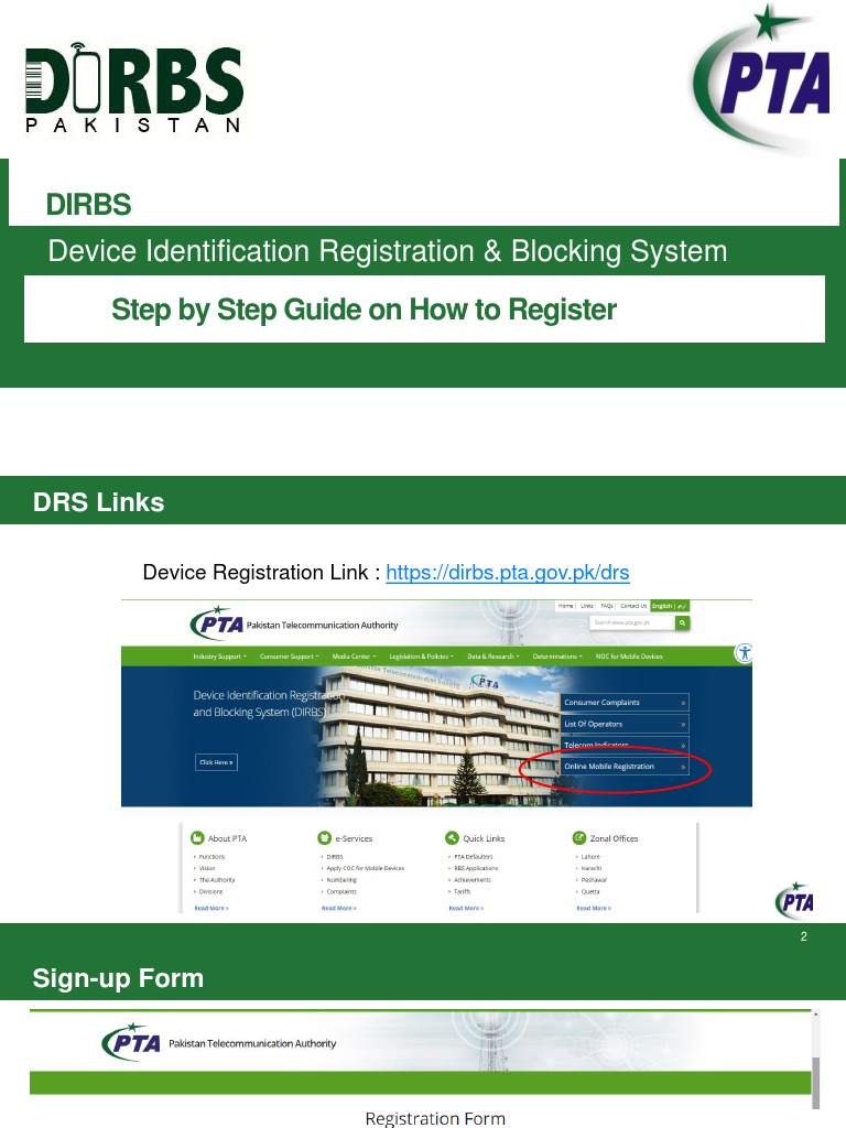 How to register devices and apply for CoC using DIRBS | PDF | Mobile ...